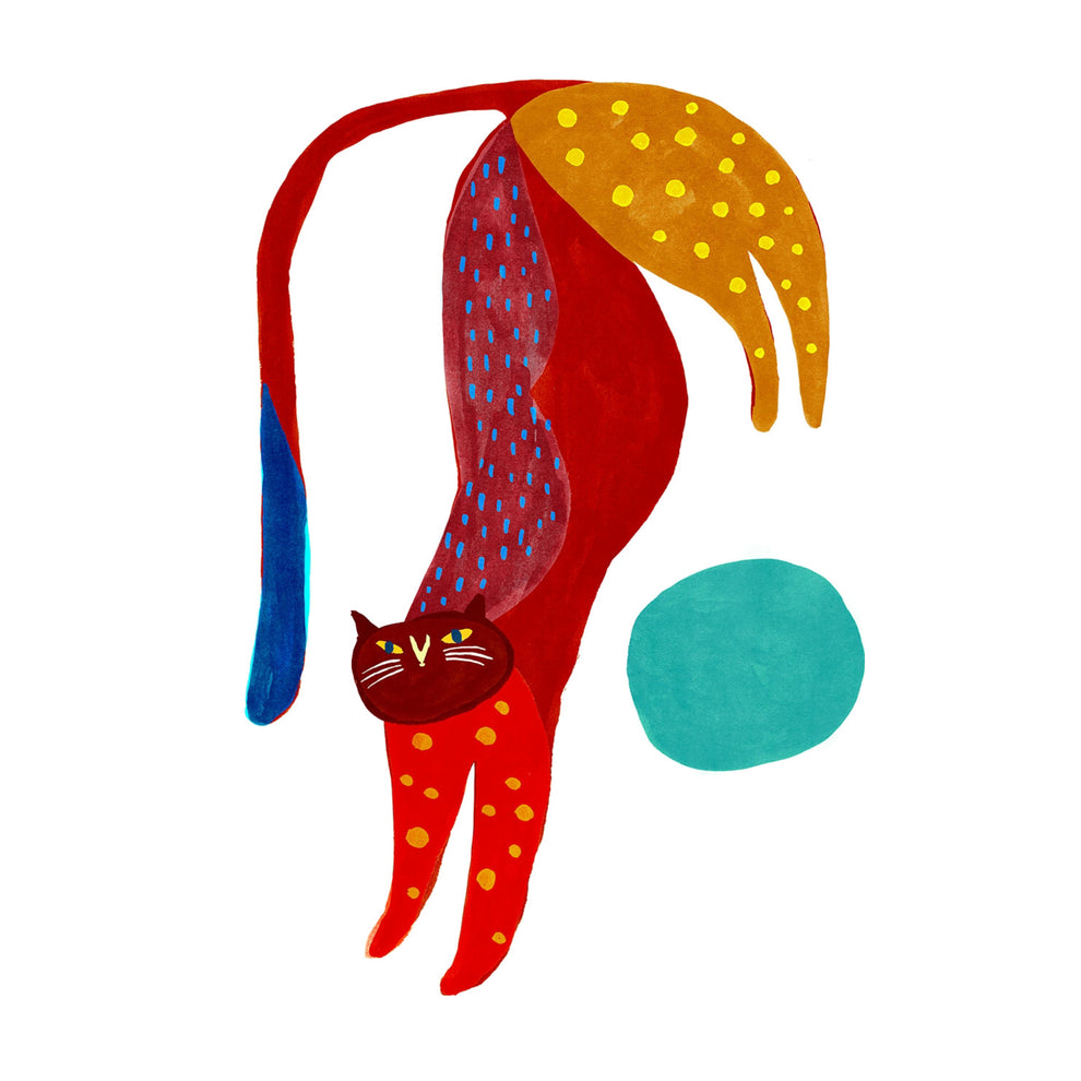 "Story of cats" - Handstand red cat – MADE IN NIHON